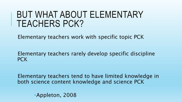 PCK for Elementary Teachers in Science.pptx