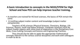 PCK for High School Science, Introduction.pptx