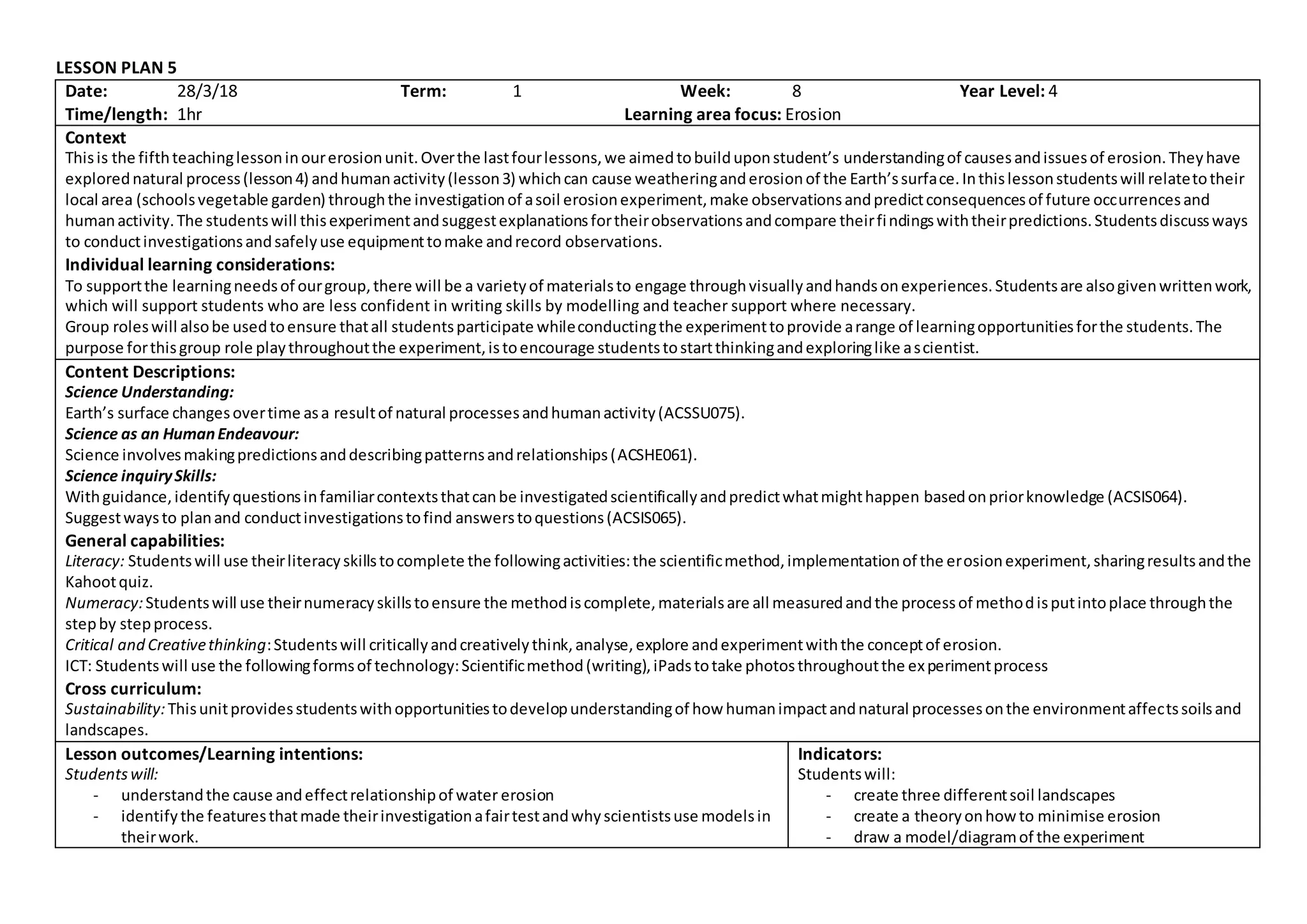 Pck lesson plan (5) | PPT