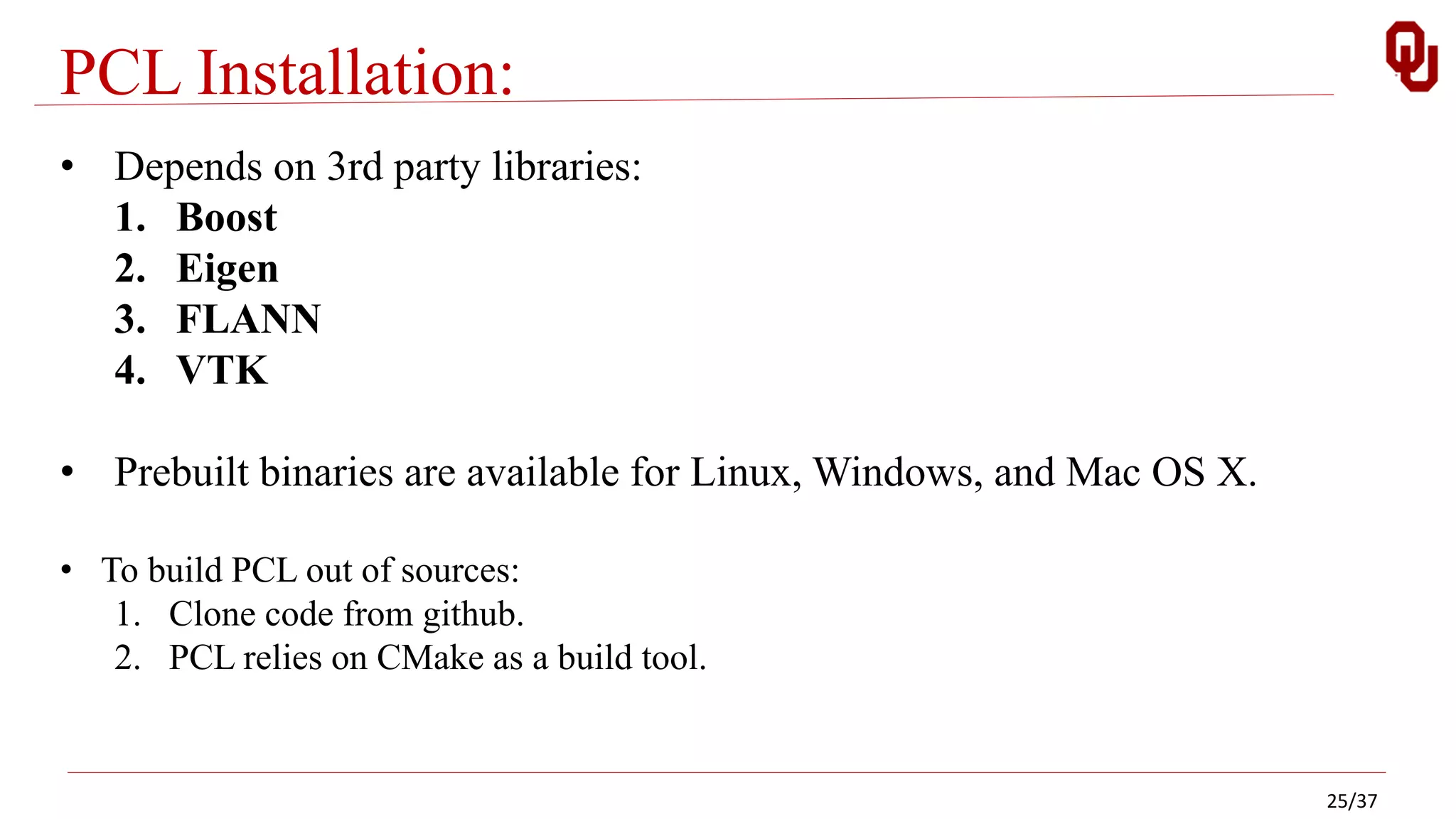 PCL (Point Cloud Library) | PPTX