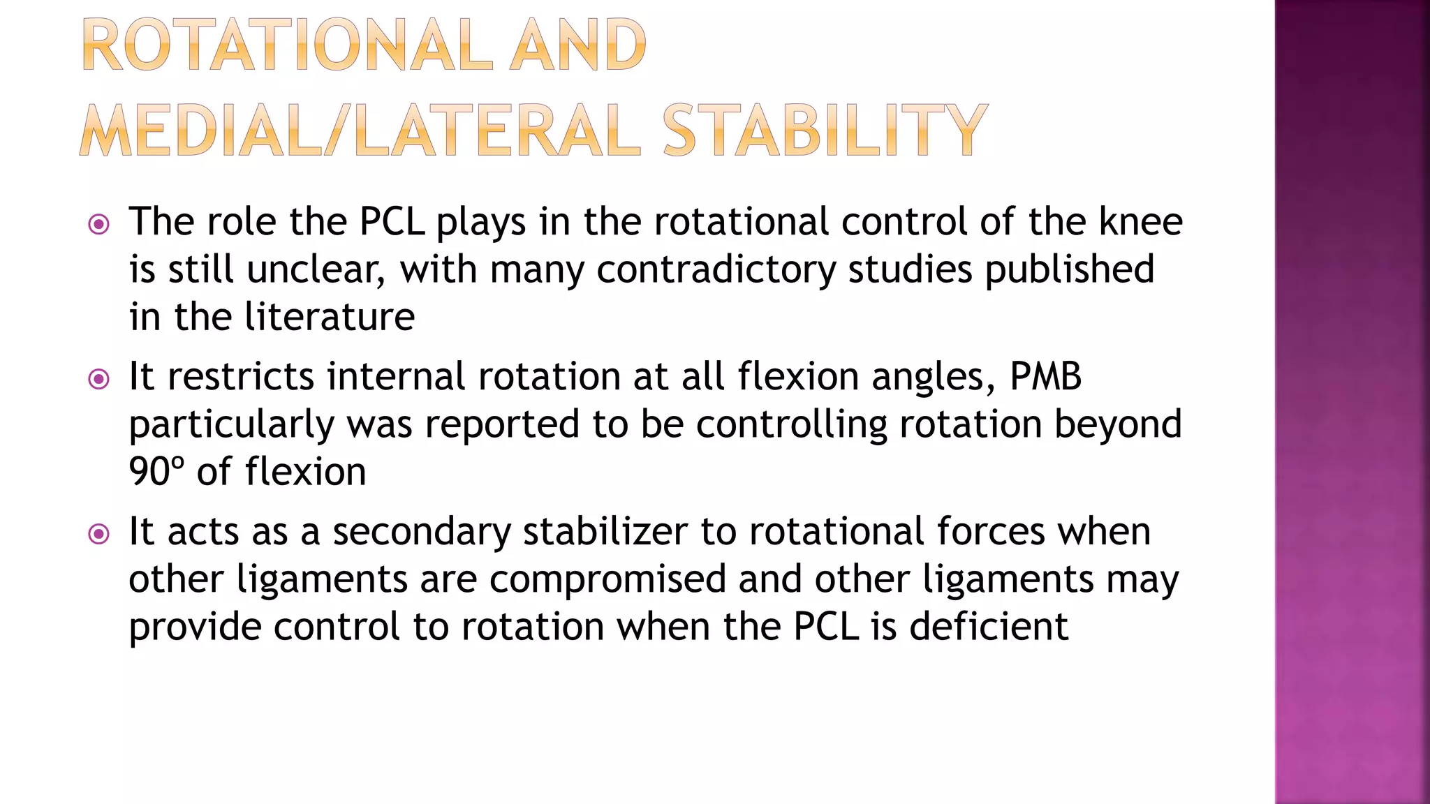 Posterior Cruciate Ligament Injury | PPT