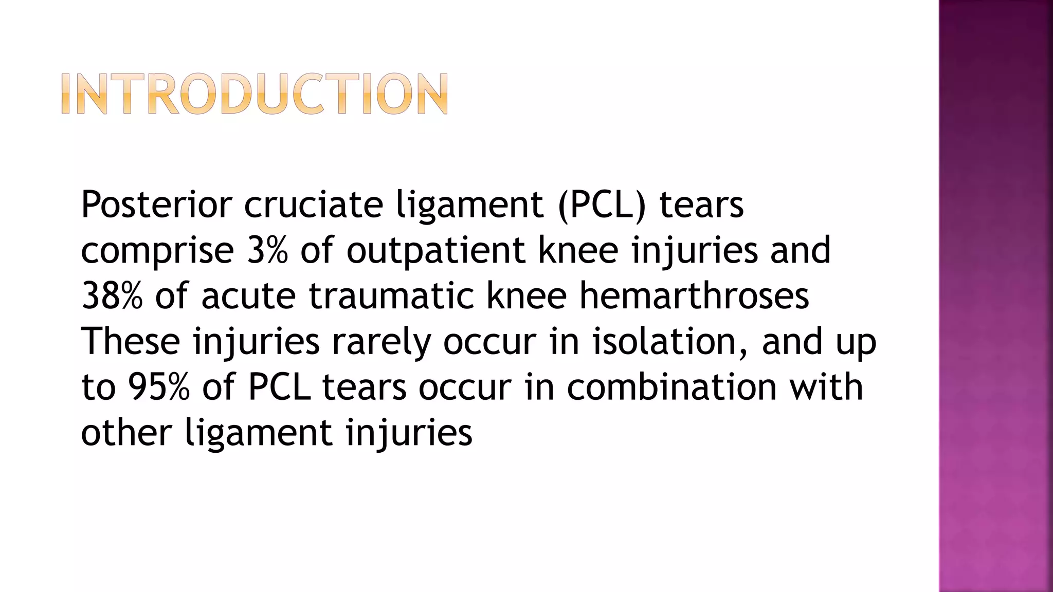 Posterior Cruciate Ligament Injury | PPT