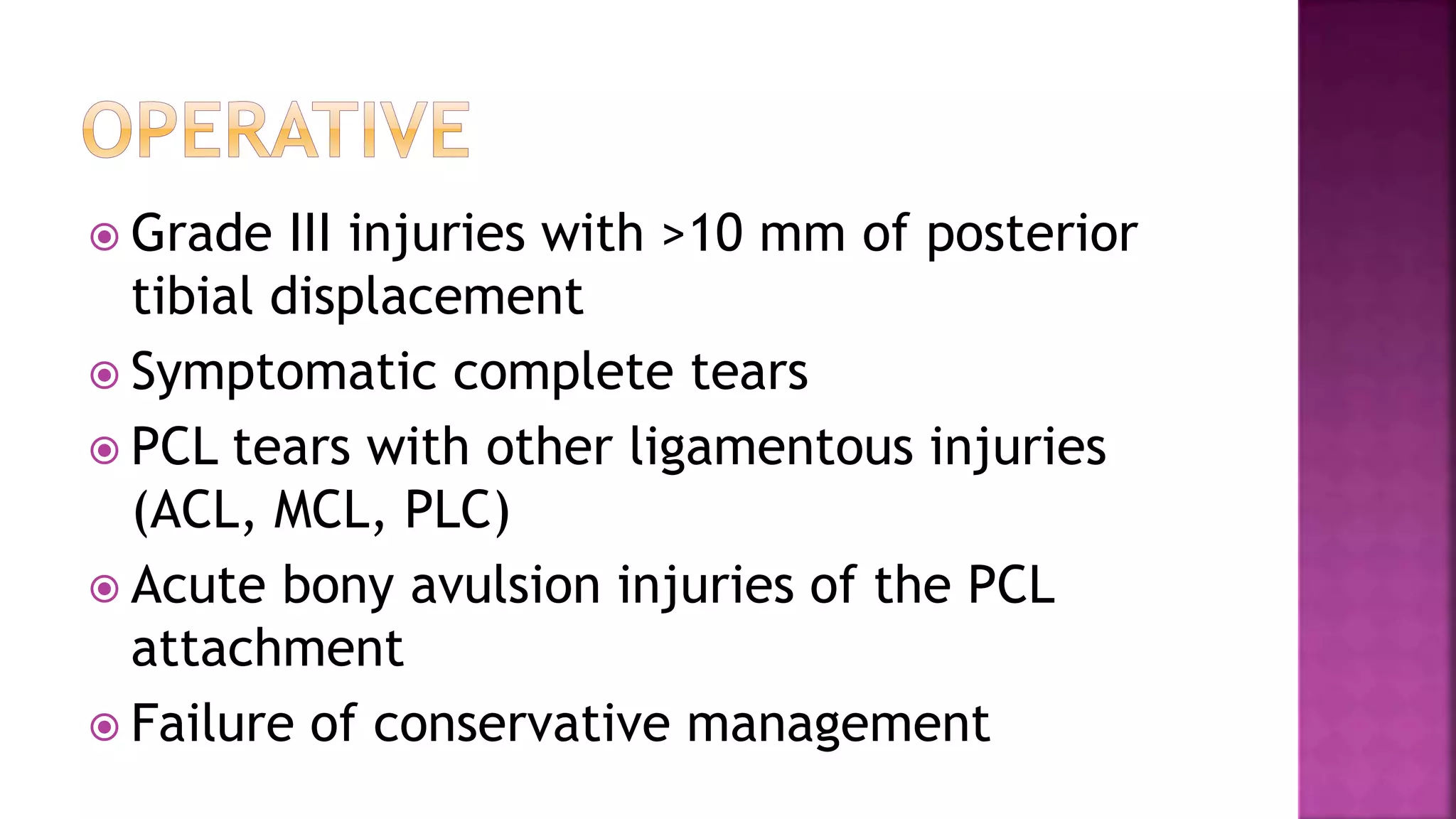 Posterior Cruciate Ligament Injury | PPT