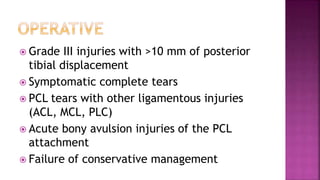 Posterior Cruciate Ligament Injury | PPT