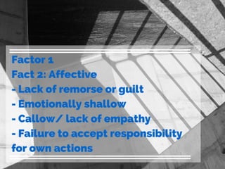 An Overview of the Psychopathy Checklist-Revised (PCL-R) | PPT