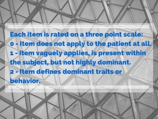 An Overview of the Psychopathy Checklist-Revised (PCL-R) | PPT