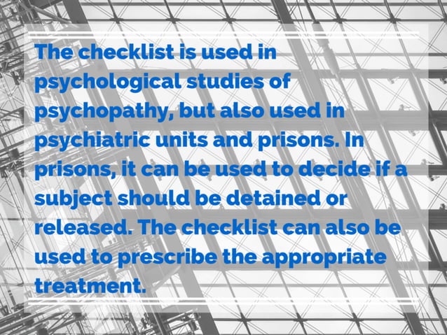 An Overview of the Psychopathy Checklist-Revised (PCL-R)