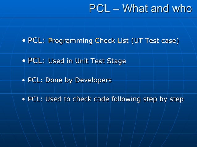 Program Check List (PCL) FSOFT | PPT