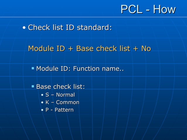 Program Check List (PCL) FSOFT | PPT