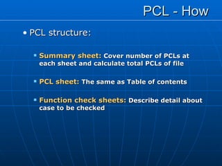 Program Check List (PCL) FSOFT | PPT