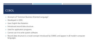 Programming languages | PPT