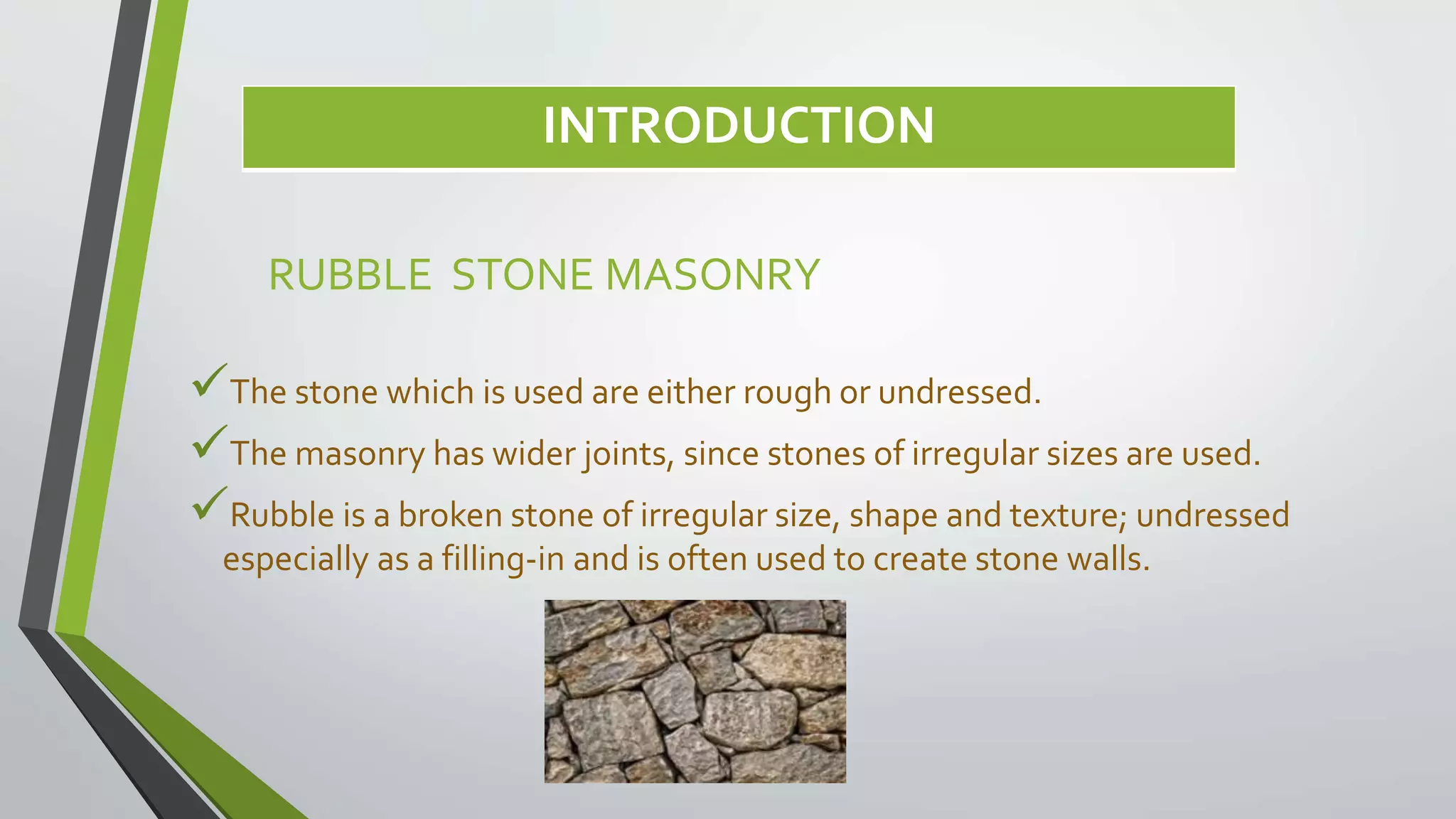 Rubble Stone masonryy | PPTX