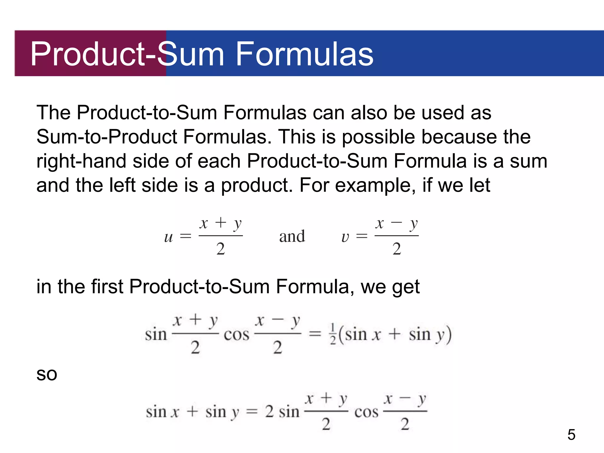 PC Lesson 10 - Product-to-Sum and vv.pptx