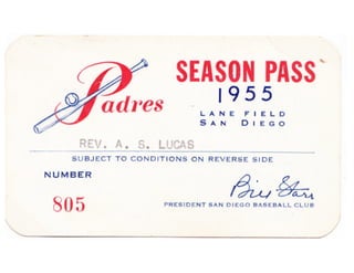 Padres Ticket Stubs 1937 - 1968 | PDF