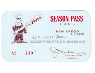 Padres Ticket Stubs 1937 - 1968 | PDF