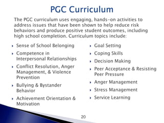 Peer Group Connection: Mentoring For Safe, Supportive, Engaging, and ...