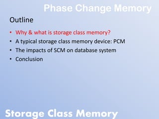 Storage Class Memory: Technology Overview & System Impacts | PDF