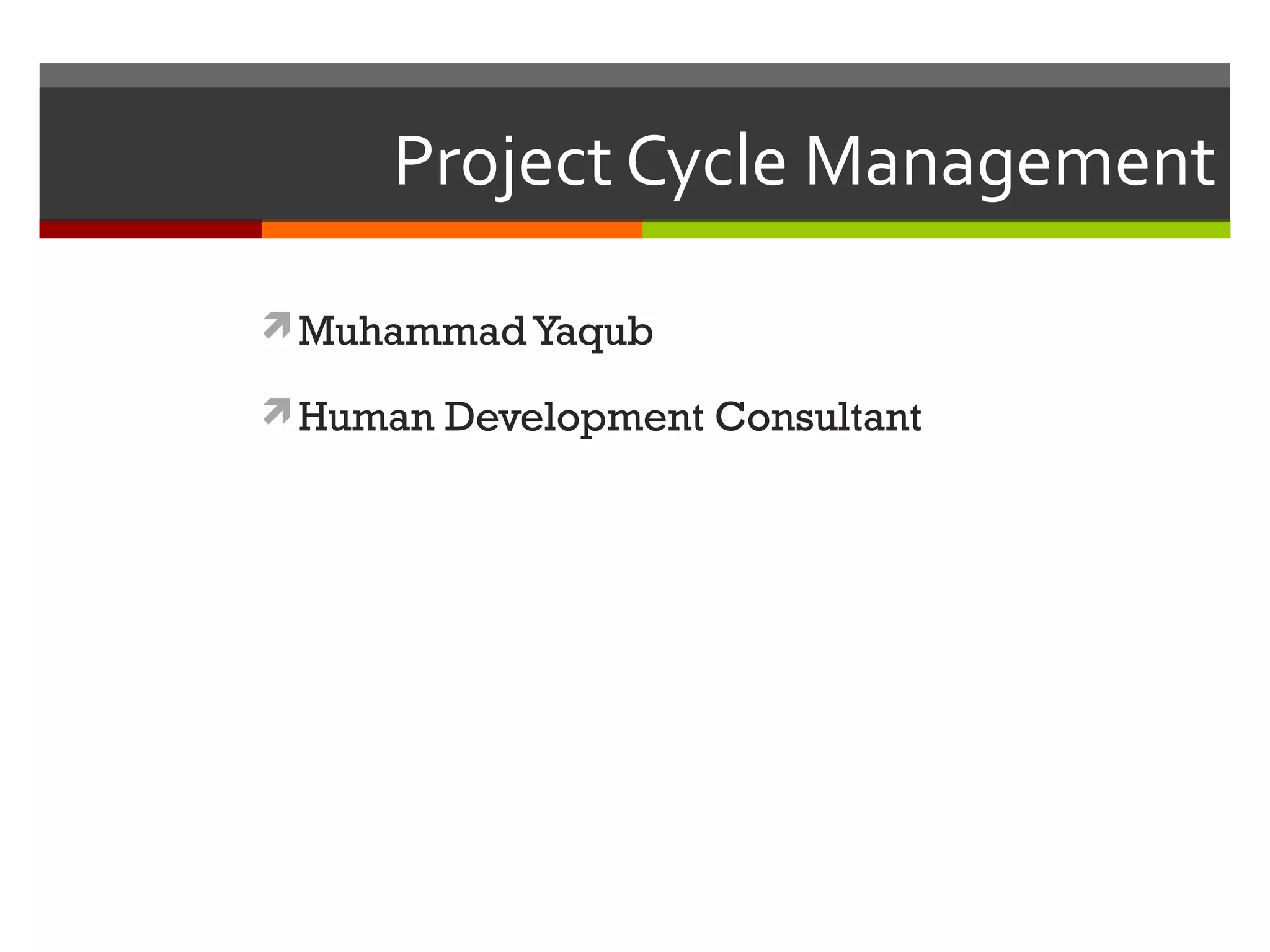 Project Cycle Management | PPT