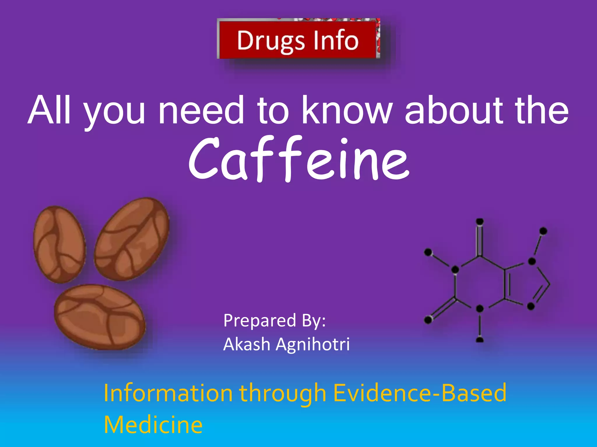 Caffeine-Pharmacology and other info by DrugsInfo | PPTX