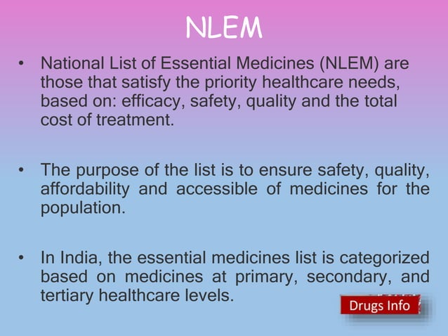 National List of Essential Meidicne 2022 by DrugsInfo | PPTX ...