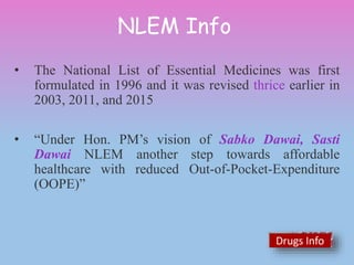 National List of Essential Meidicne 2022 by DrugsInfo | PPTX