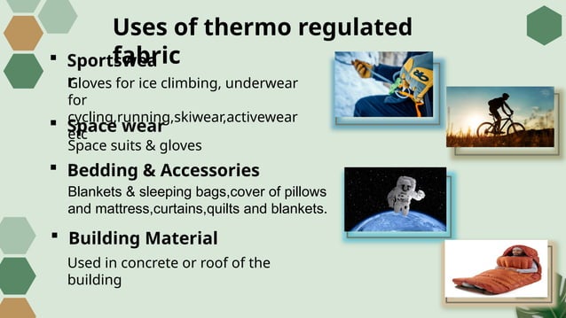 Phase change polymer(PCM) in Textile.pptx