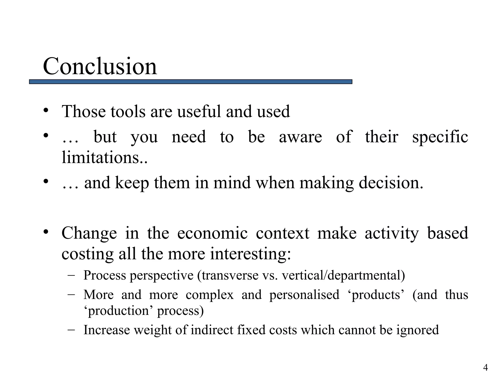 Pcm Mngt Acctg Conclusion | PPT | Business | Business and Finance