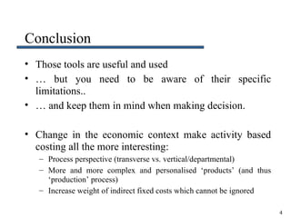 Pcm Mngt Acctg Conclusion | PPT | Business | Business and Finance