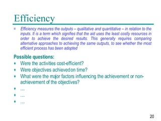 PCM - Project Cycle Management, Training on Evaluation | PPT
