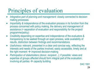 PCM - Project Cycle Management, Training on Evaluation | PPT