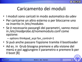 Moduli del kernel - Boot del sistema | PDF | Operating Systems | Computer Software and Applications