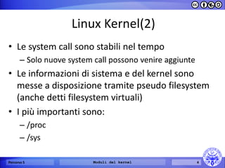 Moduli del kernel - Boot del sistema | PDF | Operating Systems | Computer Software and Applications