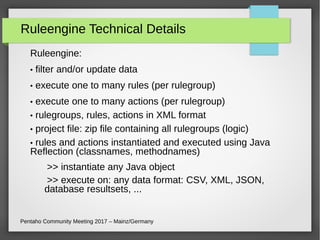 Pentaho PDI and the Jare Ruleengine | PPT