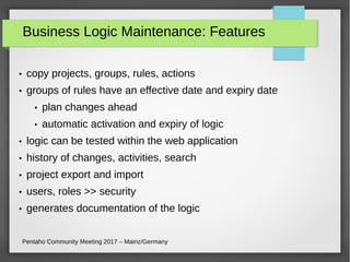 Pentaho PDI and the Jare Ruleengine | PPT