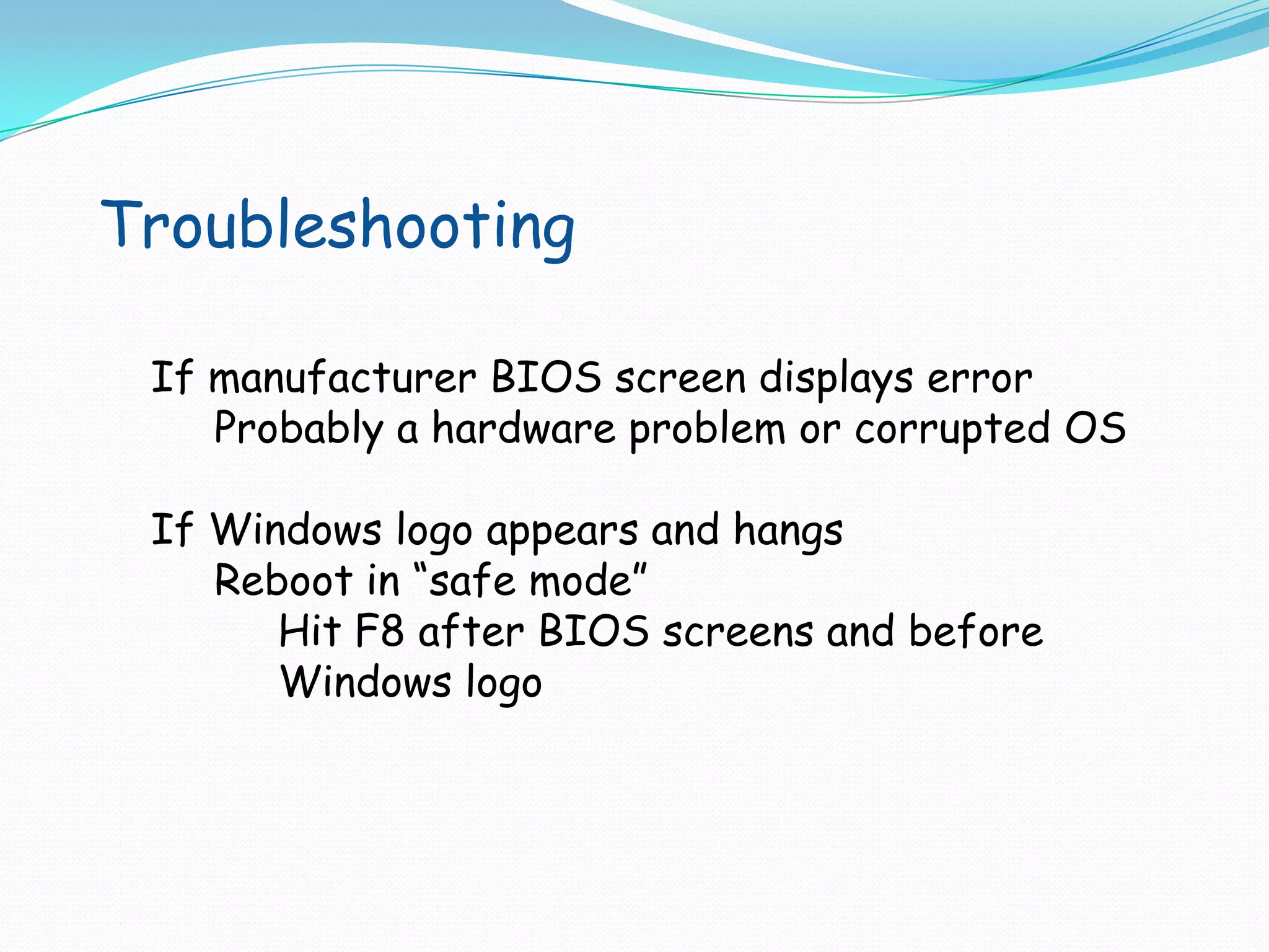 PC Maintenance Security and Troubleshooting | PPTX | Operating Systems | Computer Software and ...