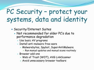 PC Maintenance Security and Troubleshooting | PPT