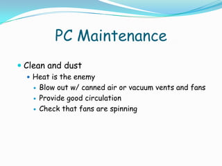 PC Maintenance Security and Troubleshooting | PPT