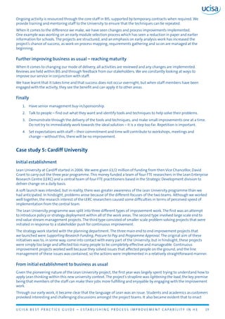 UCISA Toolkit - Establishing Process Improvement Capability in an HE ...