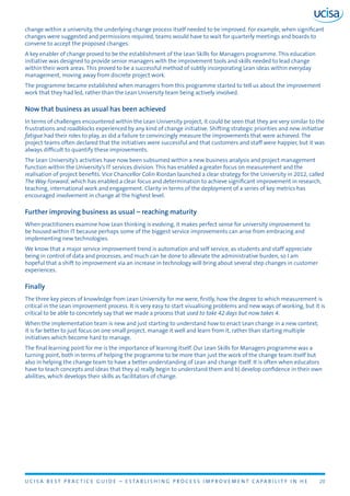 UCISA Toolkit - Establishing Process Improvement Capability in an HE ...
