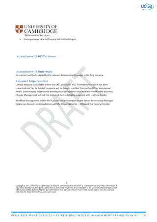 UCISA Toolkit - Establishing Process Improvement Capability in an HE ...