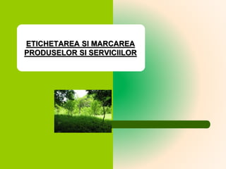 Etichetarea si marcarea produselor | PPTX