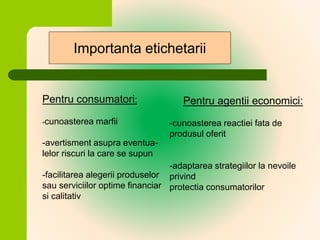 Etichetarea si marcarea produselor | PPTX