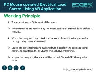 Pc mouse operated electrical load control using vb application | PPTX