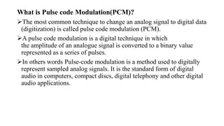 Pulse code modulation | PPT