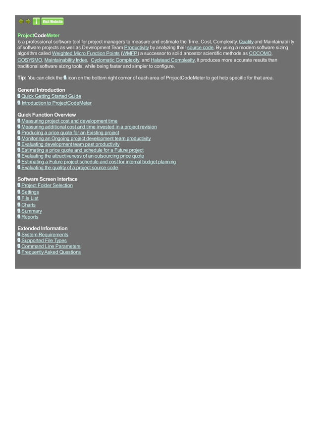 ProjectCodeMeter Pro Users Manual | PDF