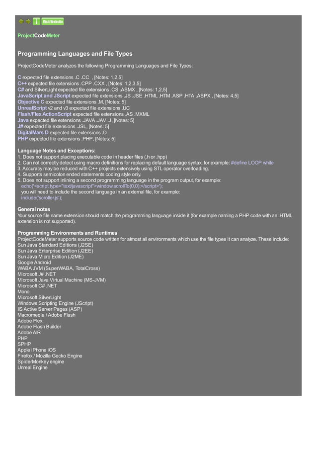 ProjectCodeMeter Pro Users Manual | PDF