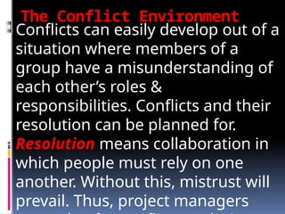 PCM Report Conflicts.pptx Project Cycle Management | PPTX
