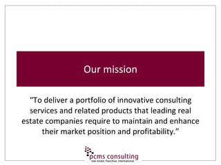 PCMS Capabilities Presentation | PPT