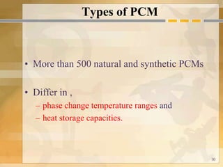 Phase Change Materials in Sportswear | PPTX