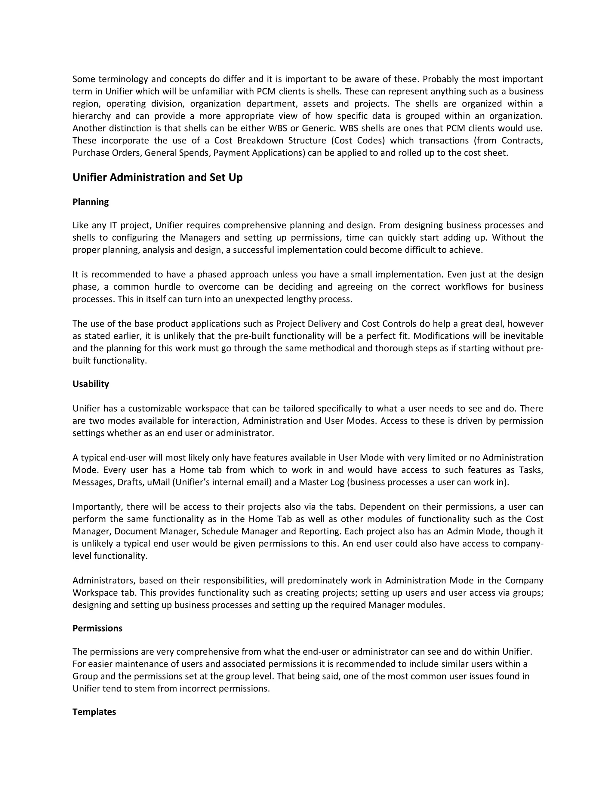 PCM to unifier migration considerations - Oracle Primavera P6 ...